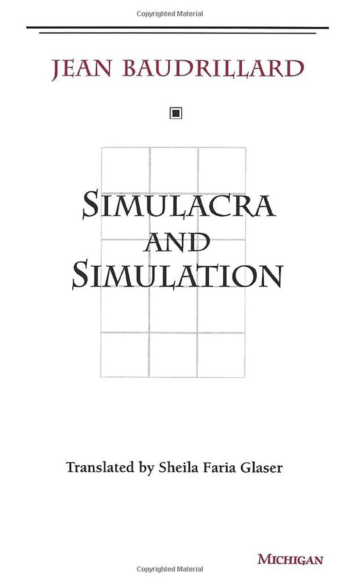 Simulacra and Simulation by Jean Baudrillard – FRIENDS BOOK